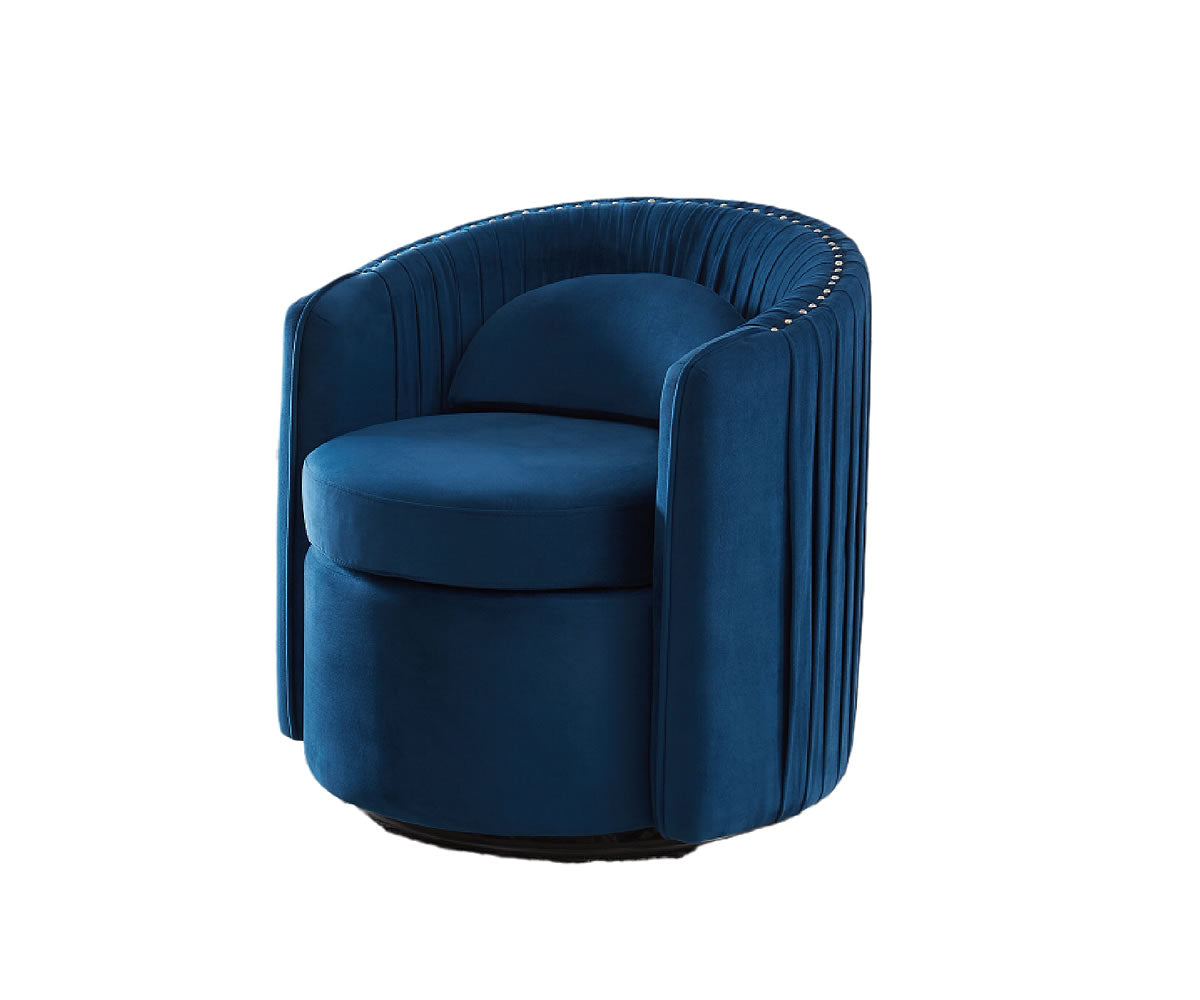 Swivel Rotating Accent Chair in Soft Blue Velvet Fabric – MATTRESS MATTERS
